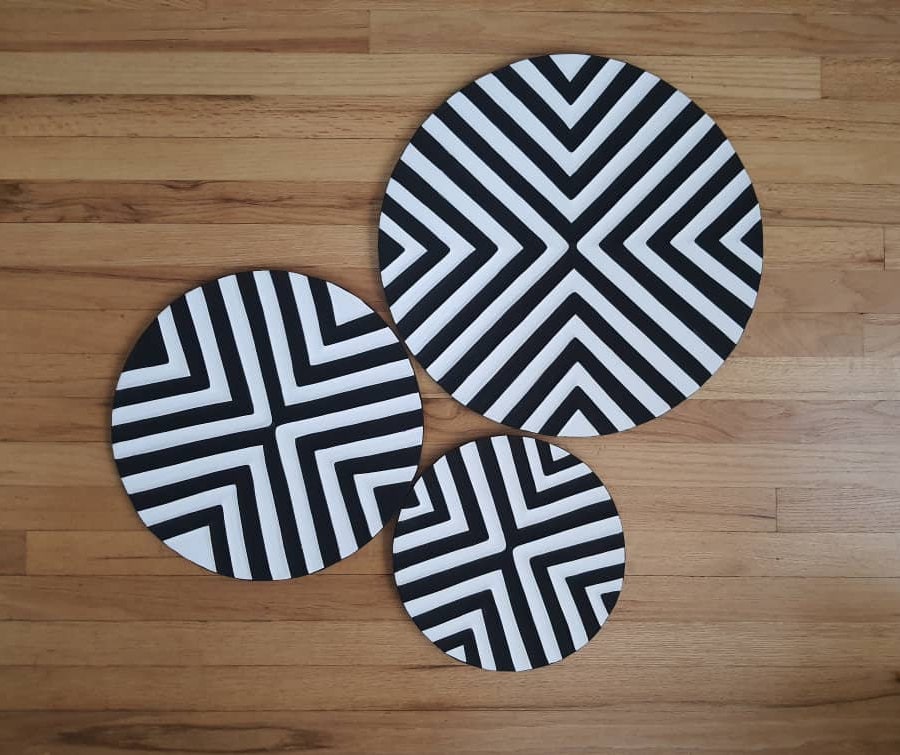 Black & White Imigongo Rwanda Painting/ African Handcraft Wall Decor ...