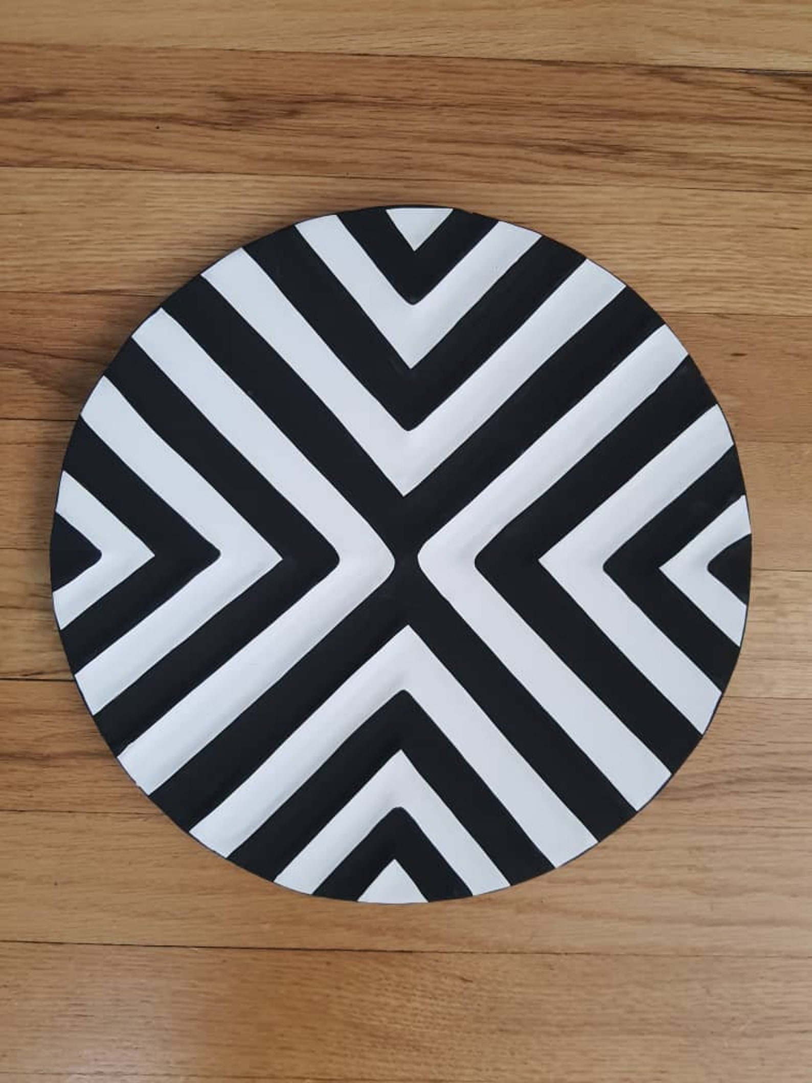 Black & White Imigongo Rwanda Painting/ African Handcraft Wall Decor ...