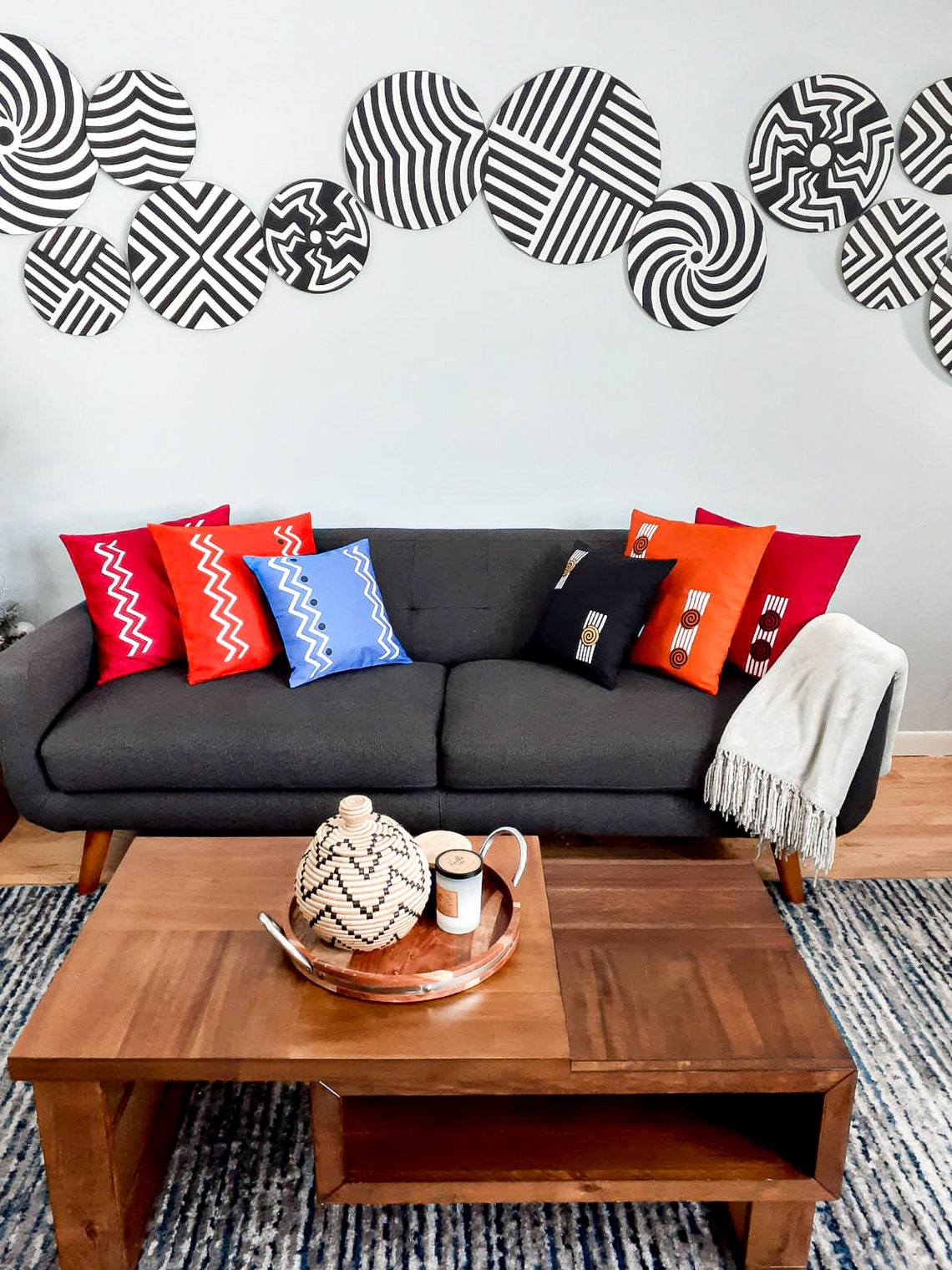 Black & White Imigongo Rwanda Painting/ African Handcraft Wall Decor ...