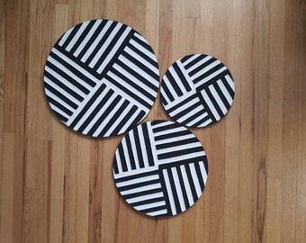 Black & White Imigongo Rwanda Painting/ African Handcraft Wall Decor ...