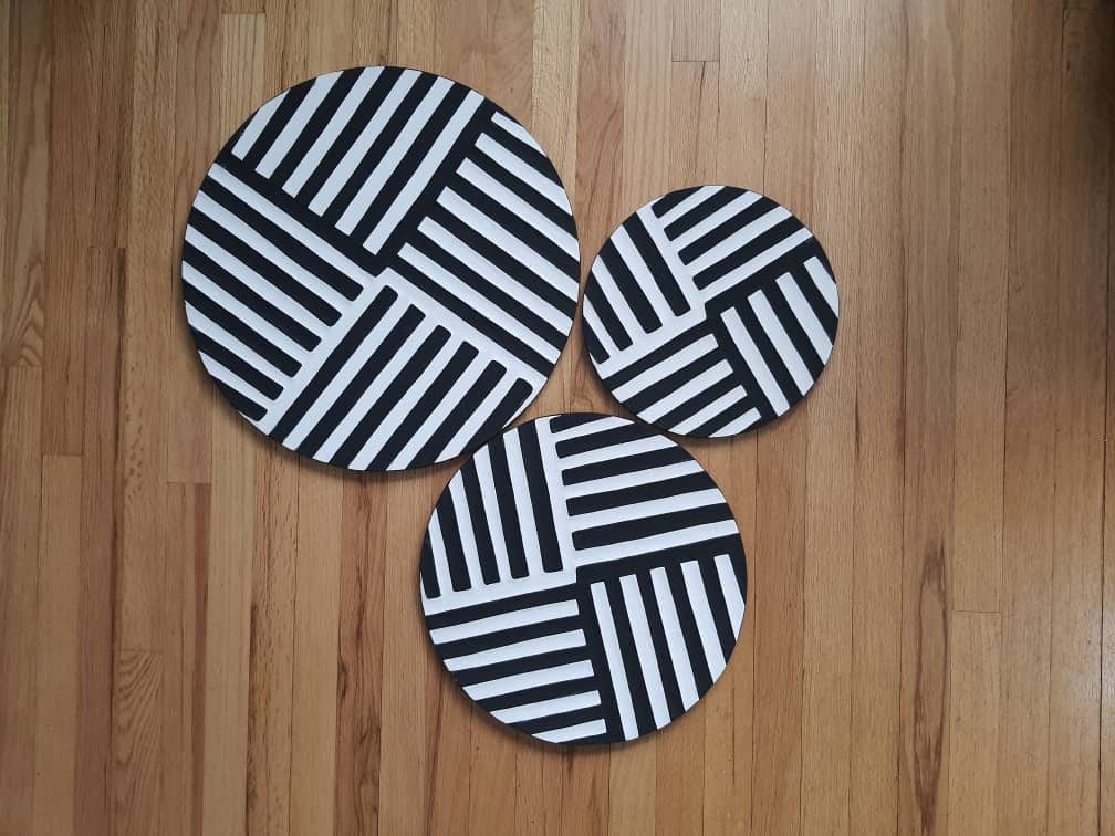 Black & White Imigongo Rwanda Painting/ African Handcraft Wall Decor ...