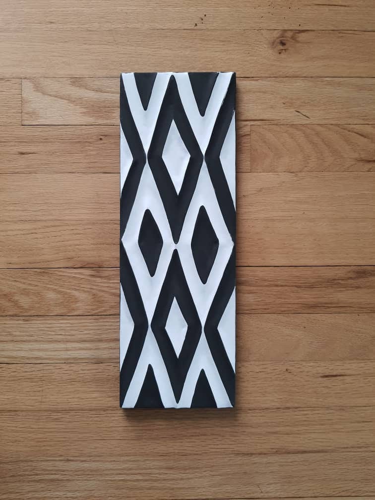 Black & White Imigongo Rwanda Painting/ African Handcraft Wall | Etsy