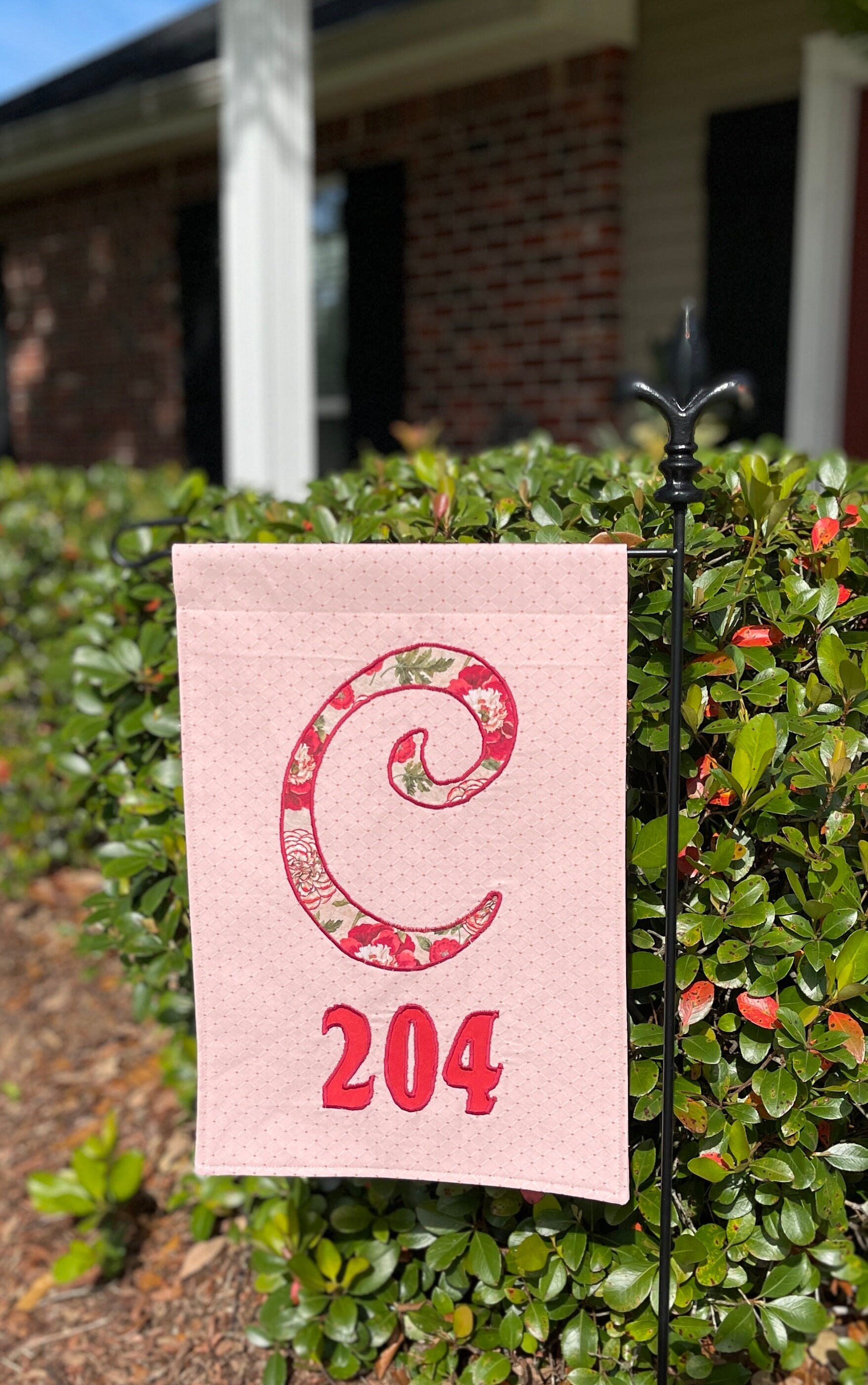 Yard Flag With Initial Applique - Etsy