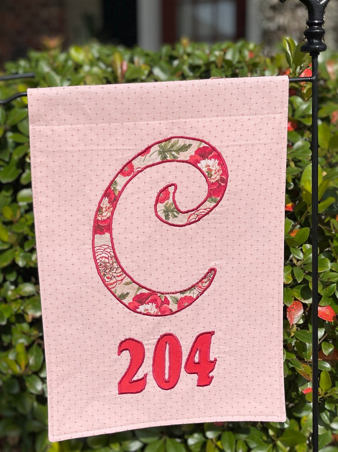 Yard Flag With Initial Applique - Etsy