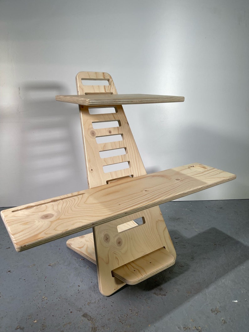 SMART Ergonomic Home Office, Mobile Adjustable Laptop Riser, Birch Ply ...