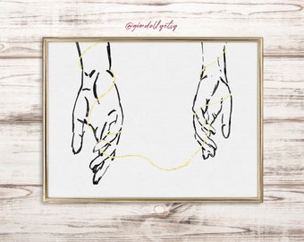 Invisible String Digital Art - Etsy