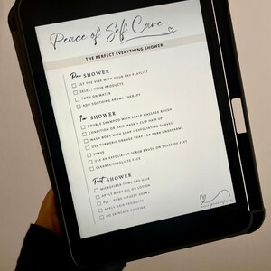 Self Care Shower Routine Checklist - Etsy