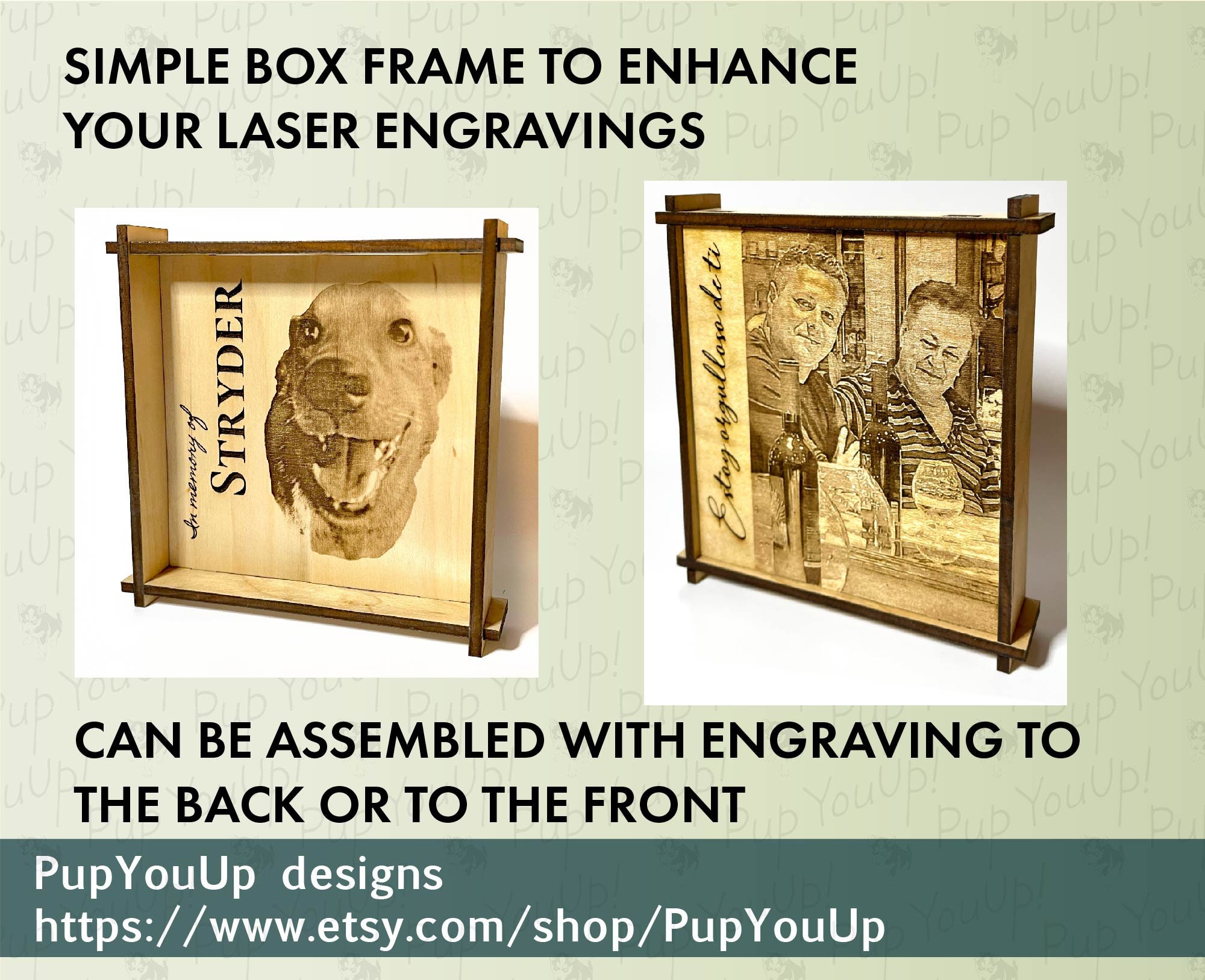 3D Box Frames Bundle 9 Sizes for Laser Engravings Quick & Easy - Etsy