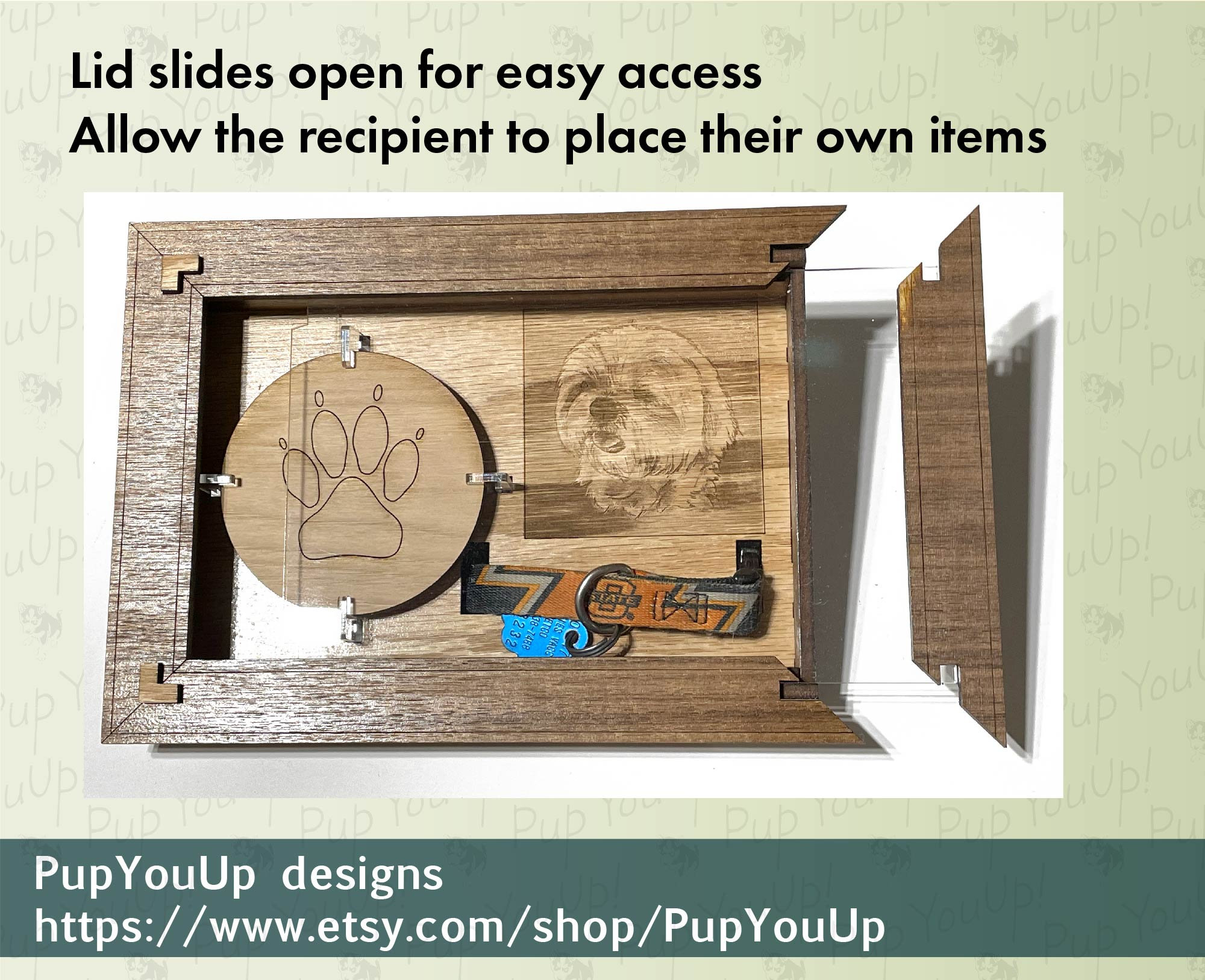 Dog or Cat Memorial Shadow Box Frame and Storage Stand - Etsy