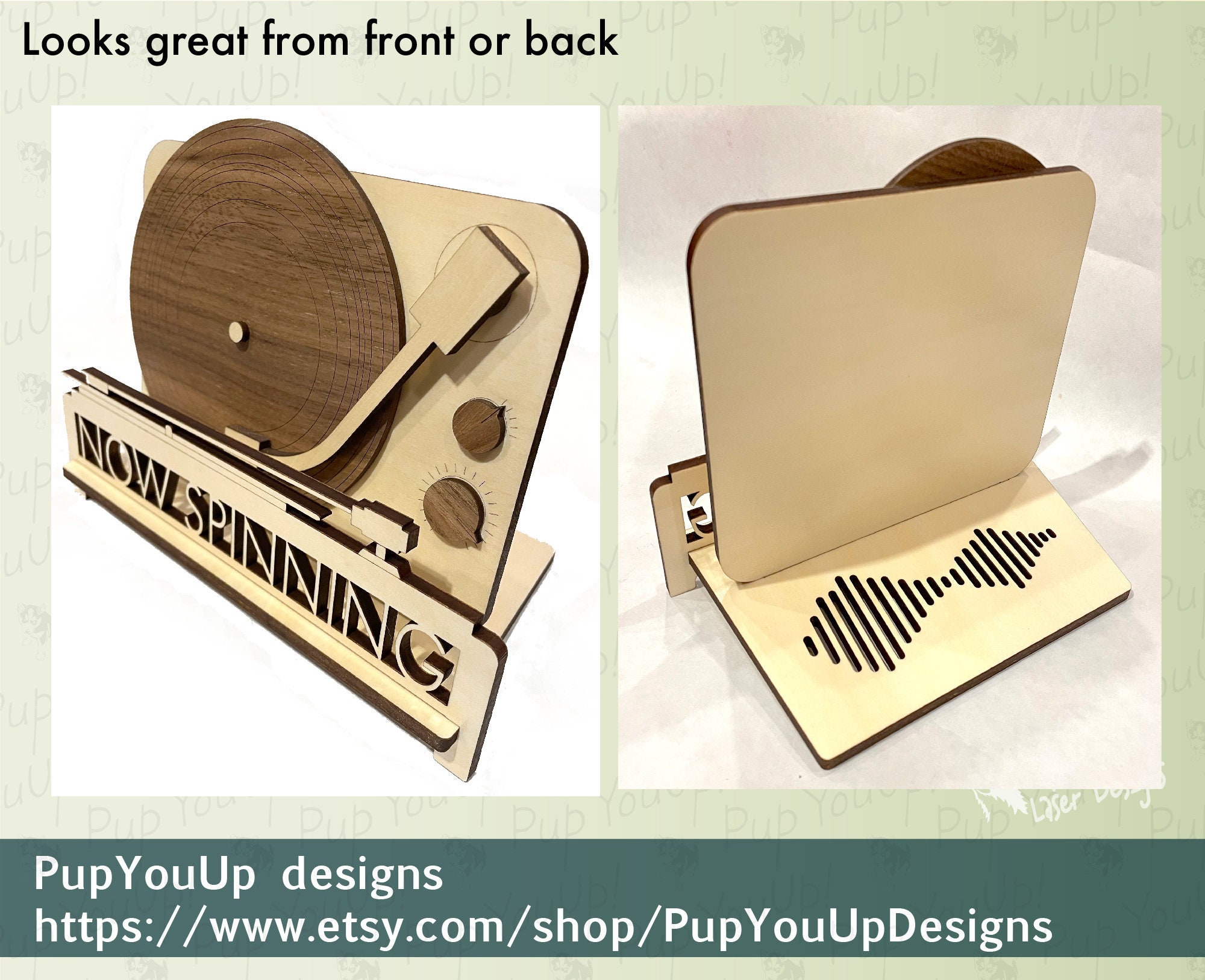 Now Spinning Vinyl Record Display Stand - DIGITAL FILES Made for ...