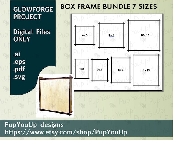 3D Box Frames Bundle 9 Sizes for Laser Engravings Quick & Easy - Etsy