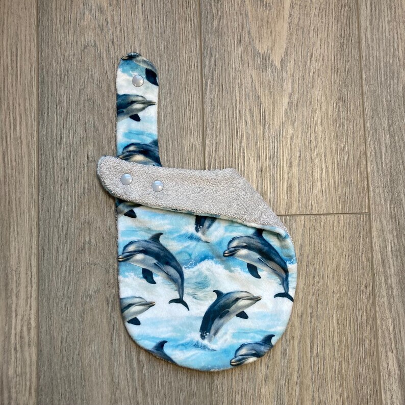 Minky Terry Cloth Baby Bib: Round Boy Bib, Absorbent Drool Catcher - Etsy