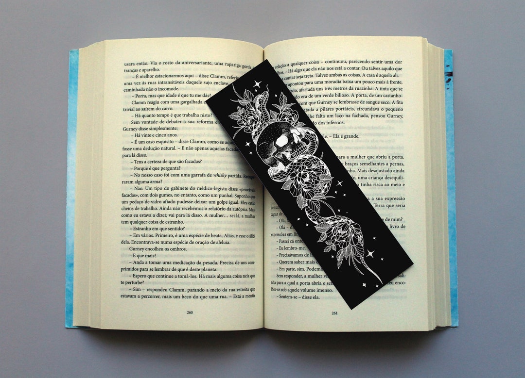 Snake & Skull Foil Bookmark Skull Foil Bookmark Snake Foil - Etsy Canada