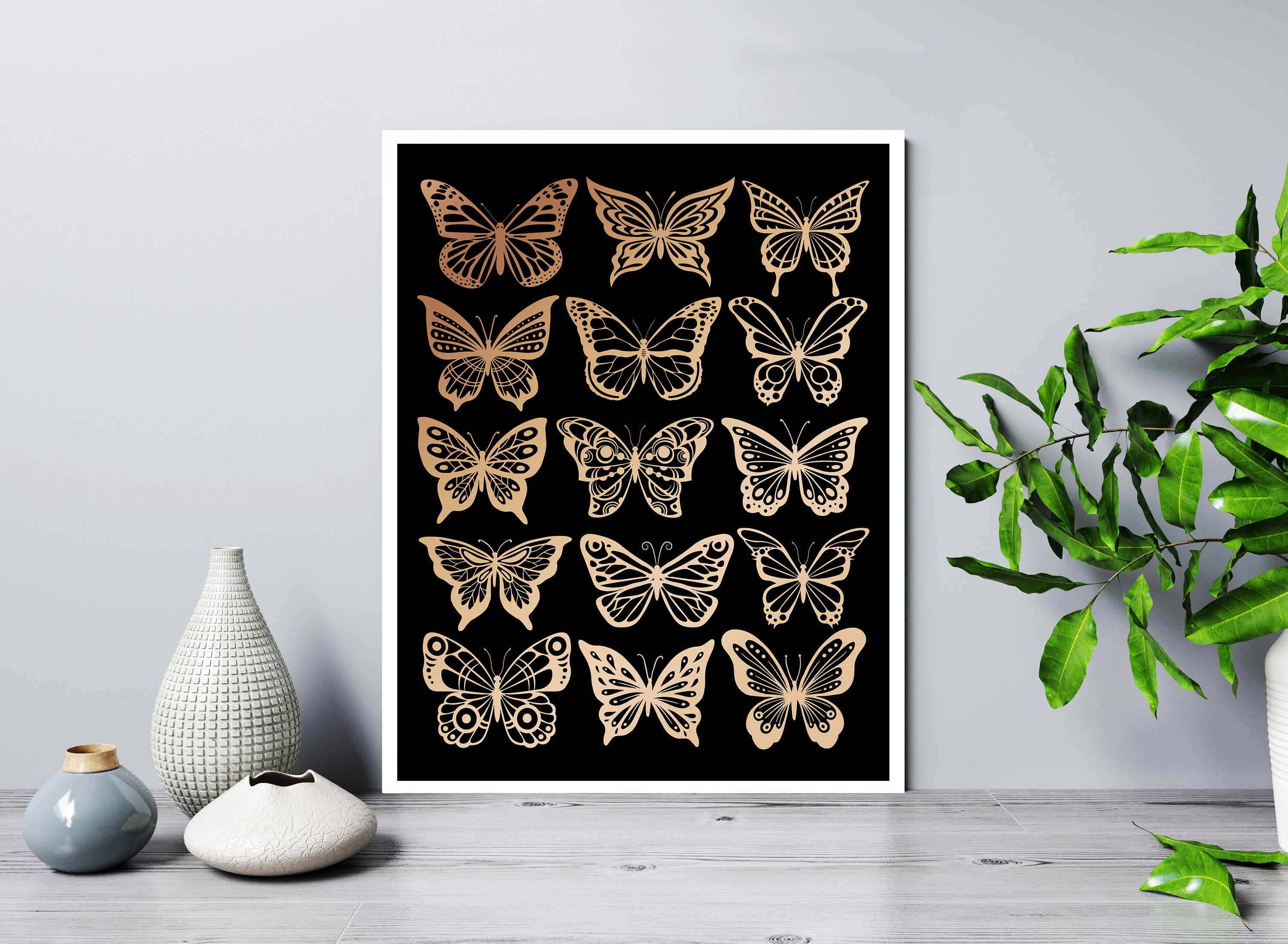 Butterfly Foil Print Butterfly Art Holo Art Print Foil | Etsy