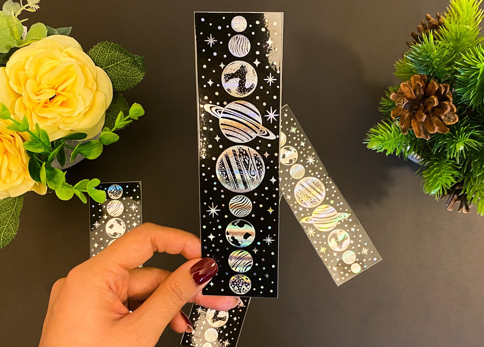 Solar System Bookmark Space Foil Bookmark Solar System | Etsy