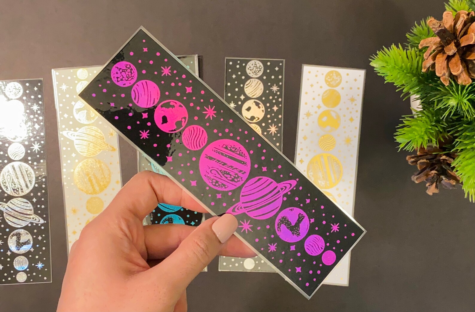 Solar System Bookmark Space Foil Bookmark Solar System | Etsy