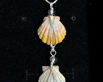 Sunrise Shell Necklace. Seashell Necklace. Sea Shell Necklace. Bright ...