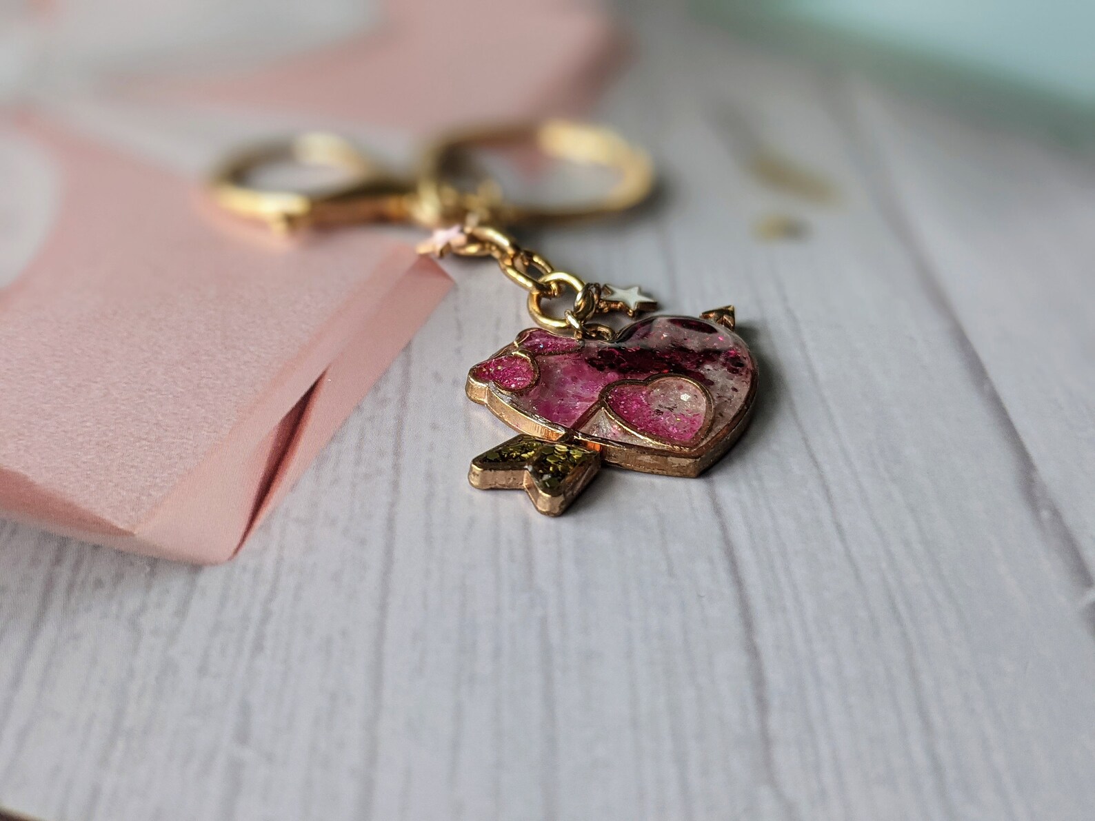 Heart Key Chain Girly Keyring Cute Key Chain Kawaii Key - Etsy