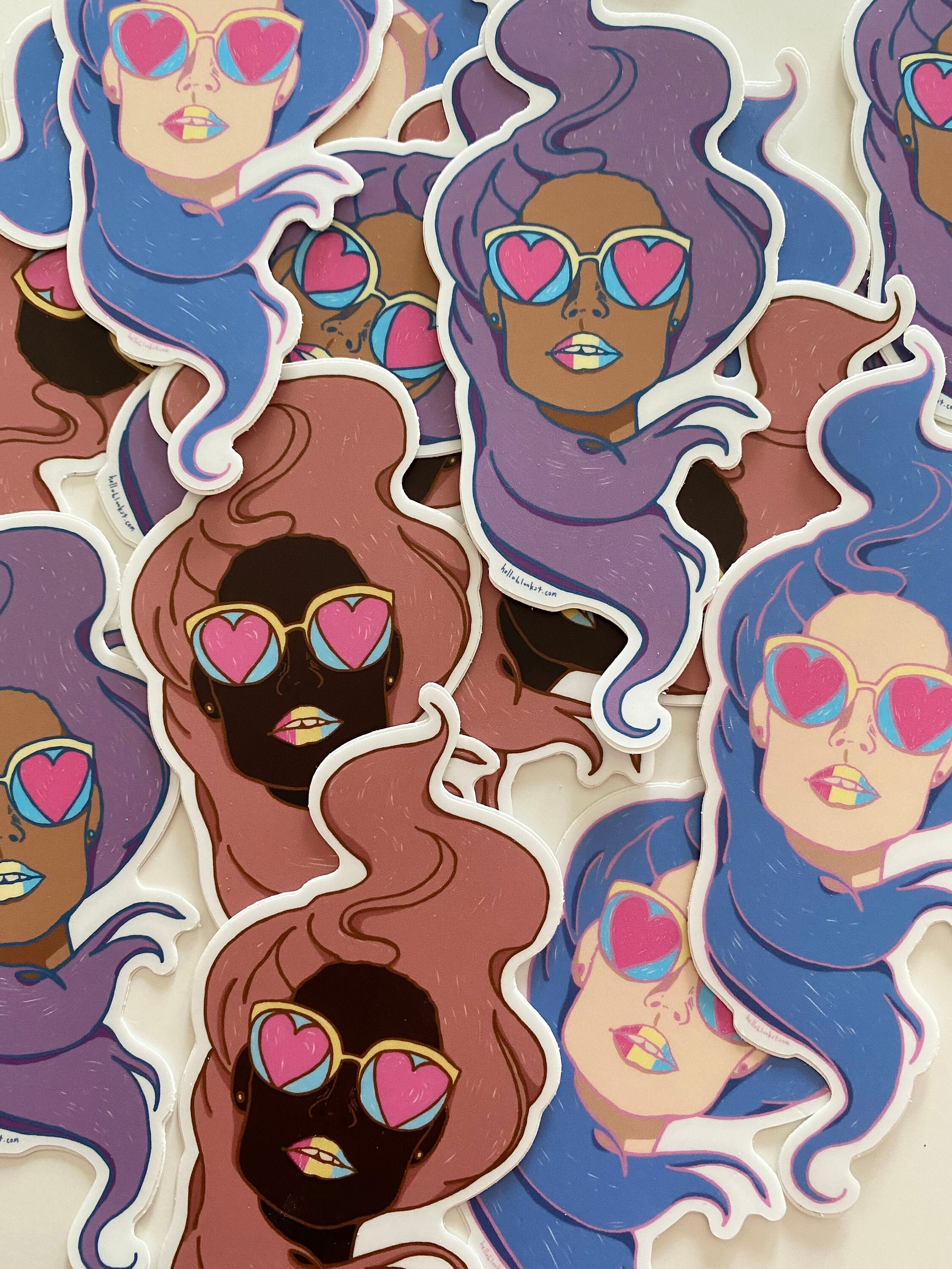 Love Struck Sticker Candy Color Sugar High Black BIPOC | Etsy