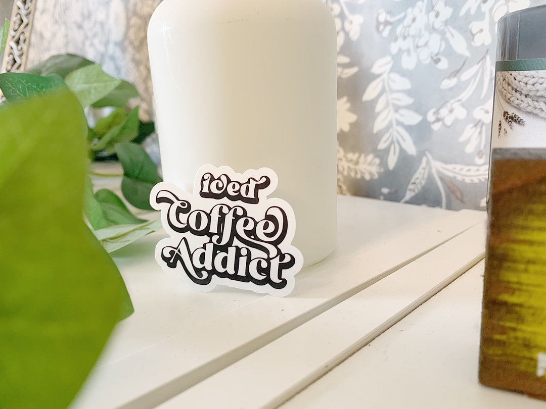 Iced Coffee Addict Laptop Sticker - Etsy