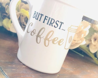 But First Coffee Clear Glass Mug, Coffee Lover Gifts, Christmas Gifts ...