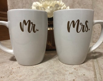 Fiesta White RARE Mr. & Mrs. Java Mug Bridal - Etsy