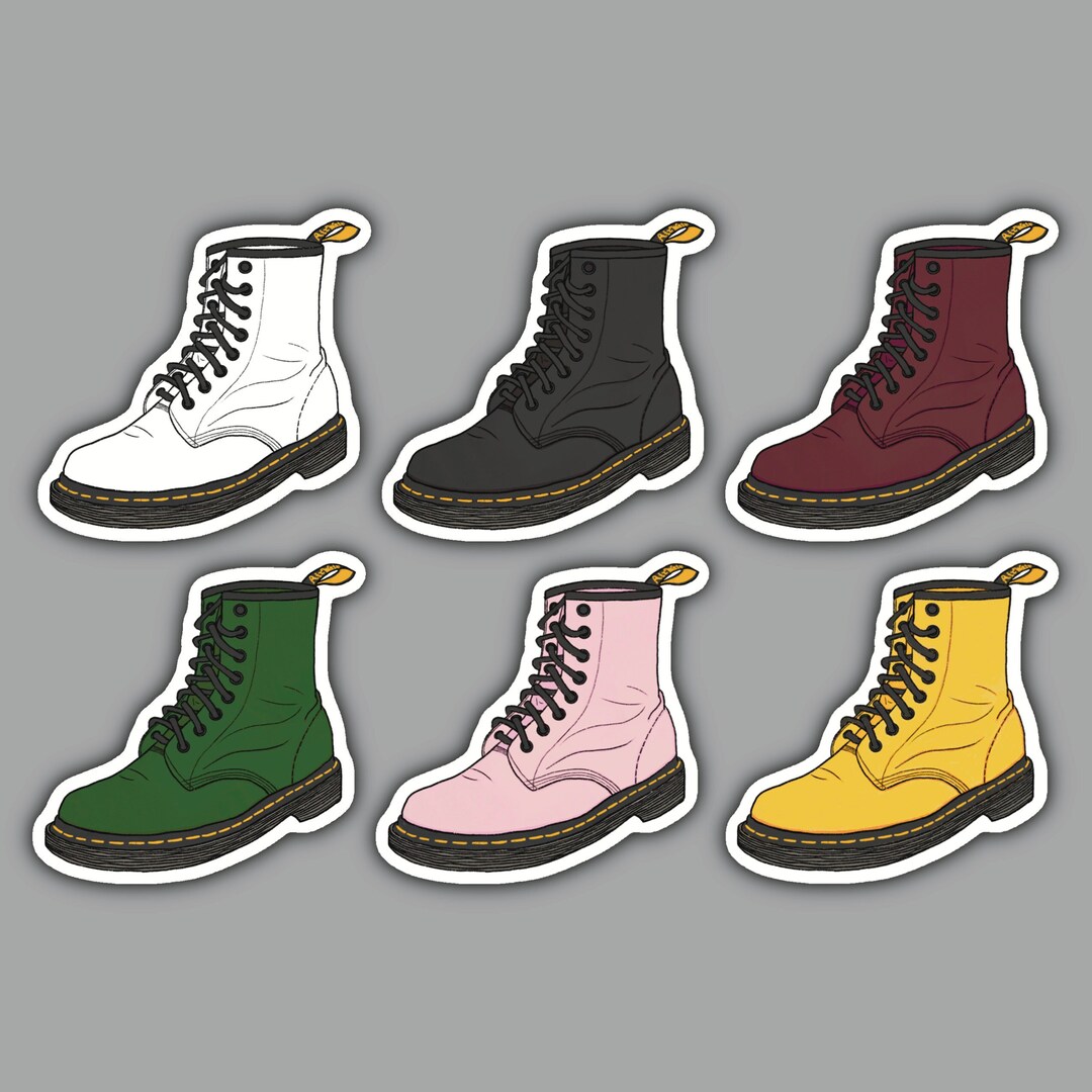 Dr Martens Boots Sticker *new Colors!* | Dr Marten | Laptop Sticker ...