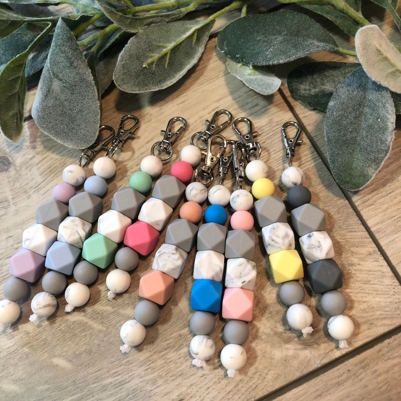 Beaded Keychain - Etsy