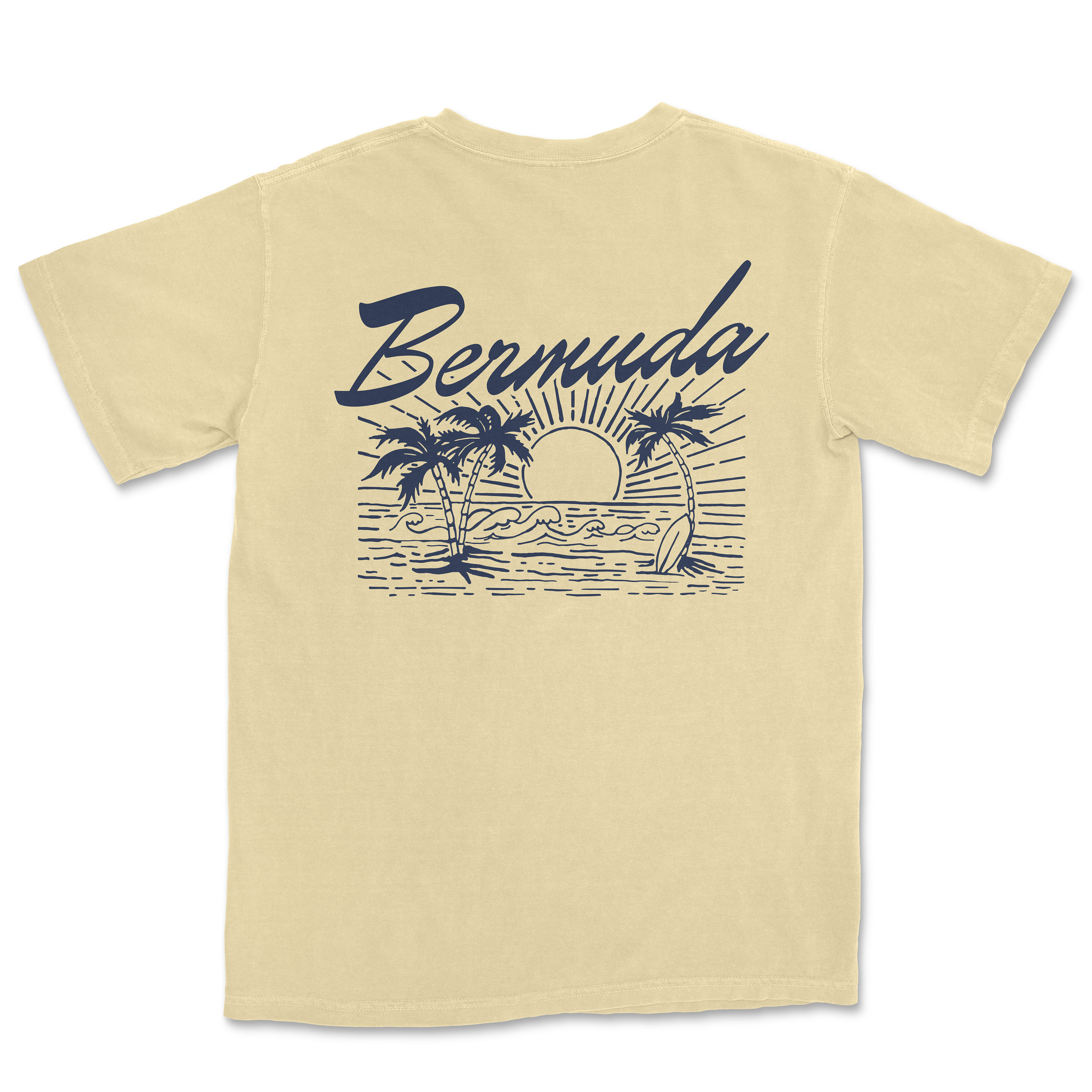 Bermuda Comfort Colors T-shirt Front and Back Print - Etsy