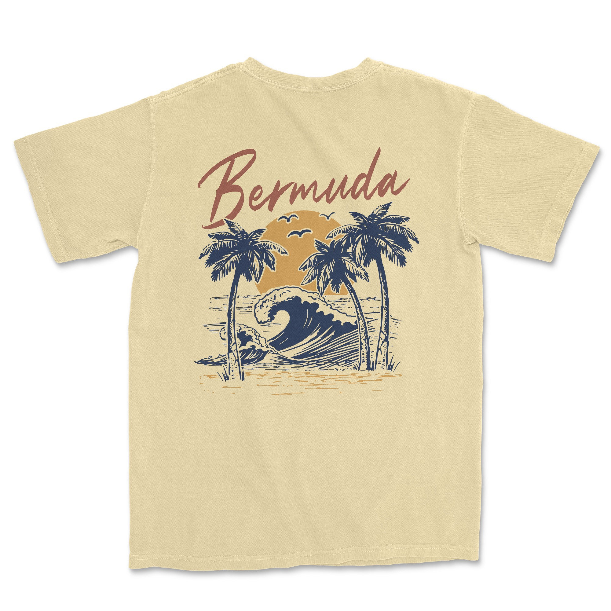 Bermuda T-shirt Front and Back Print - Etsy