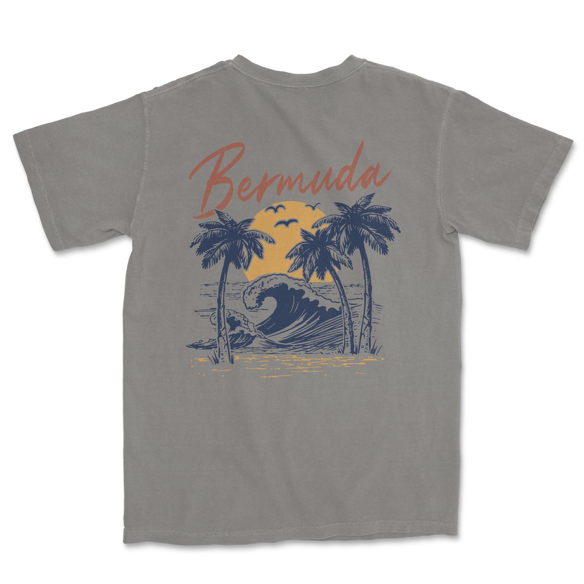 Bermuda T-shirt Front and Back Print - Etsy