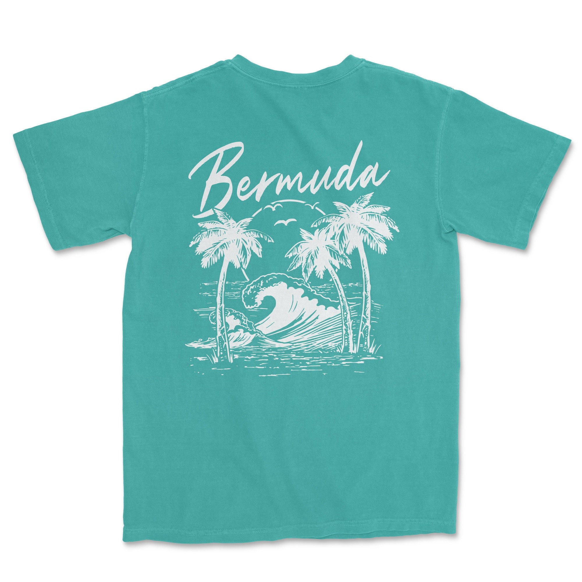 Bermuda T-shirt Front and Back Print - Etsy