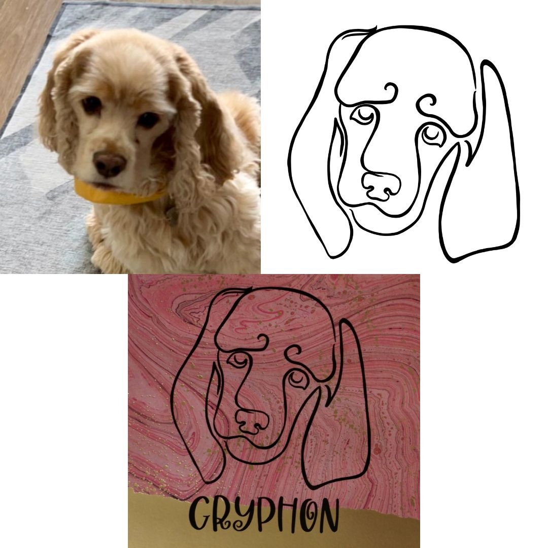 Custom Pet Line Drawing Decal - Etsy