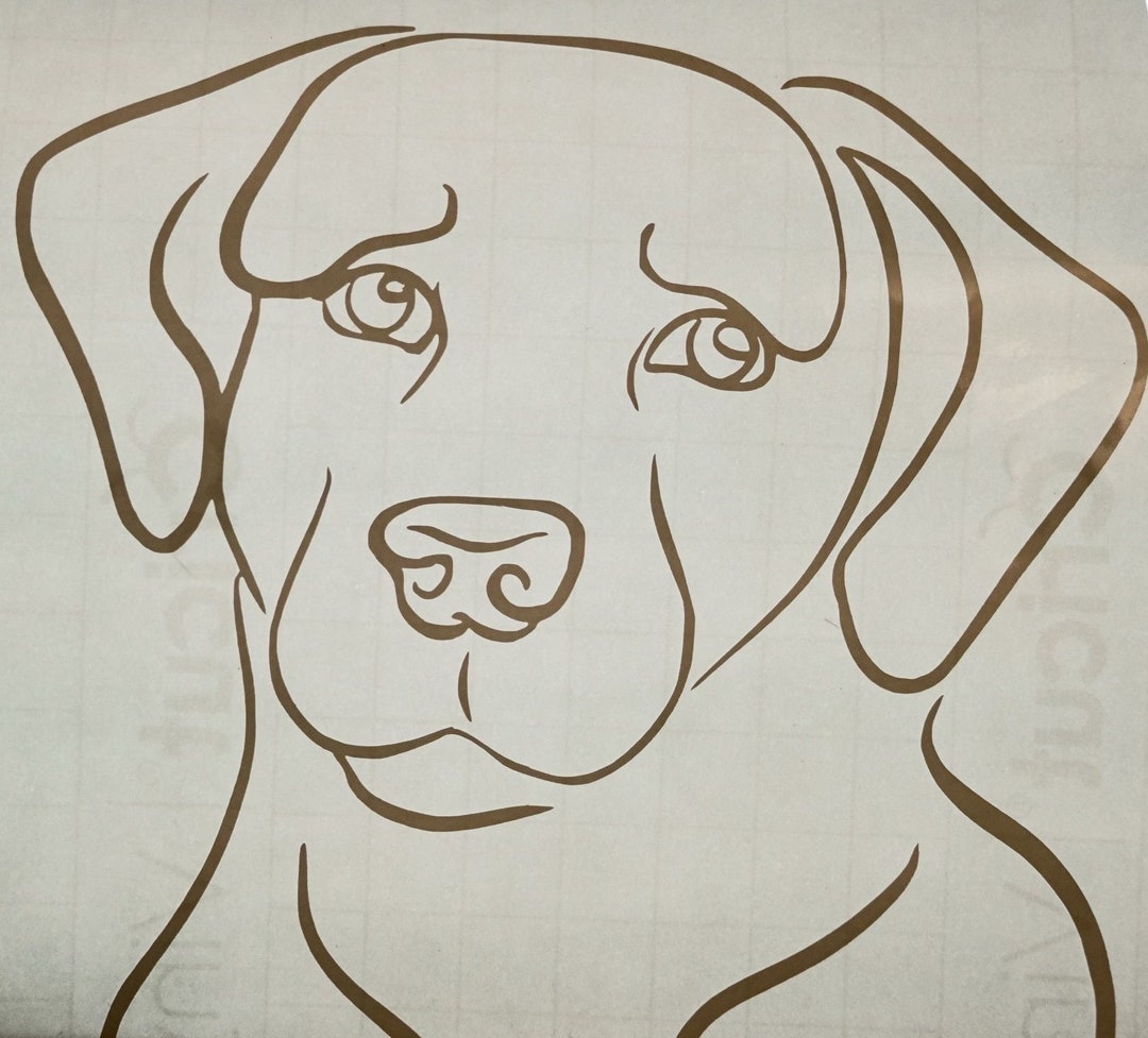 Labrador Line Drawing Decal - Etsy