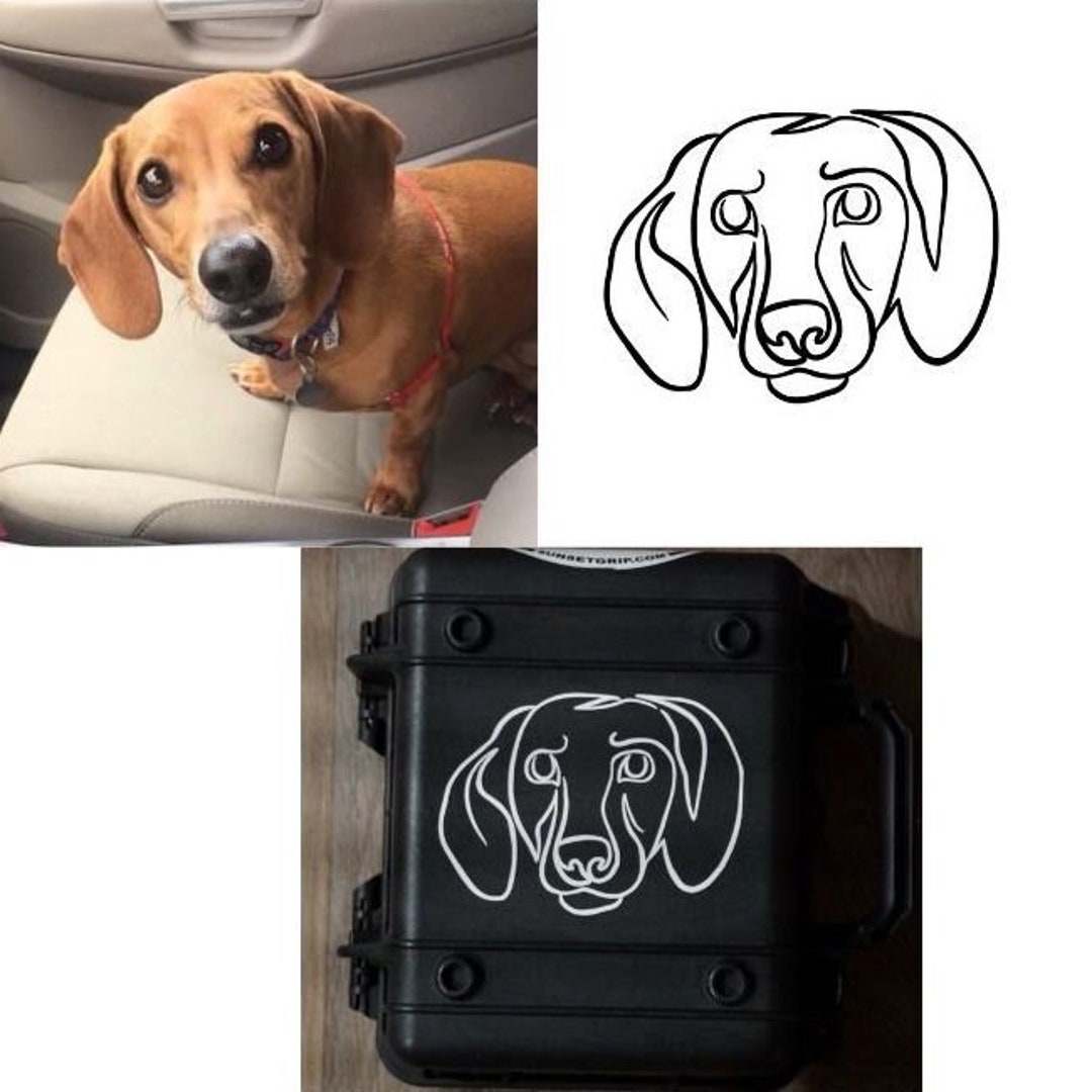 Custom Pet Line Drawing Decal - Etsy