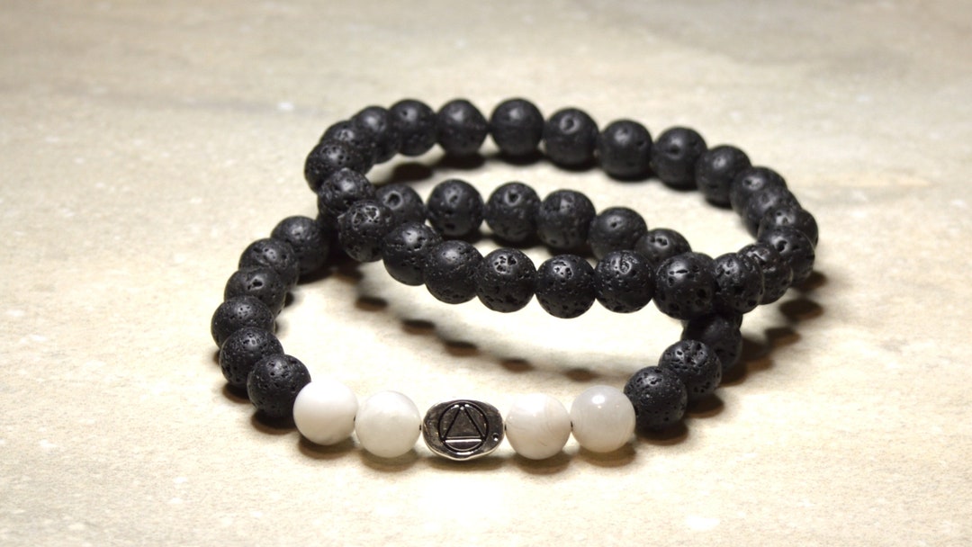 Men Women Addiction Recovery Bracelet Set, NA, A.A, Sobriety, Charm ...