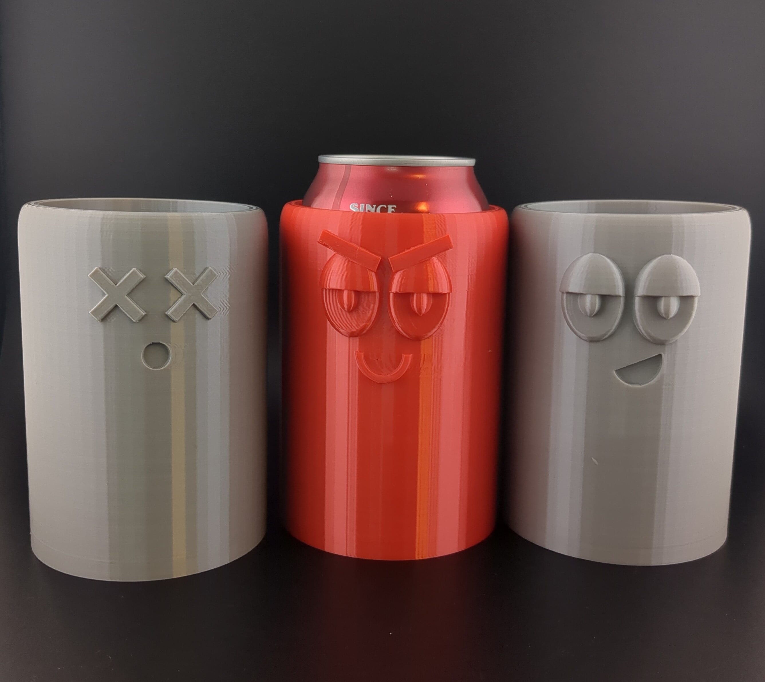 12 Oz Can Sleeve Cool Faces 3d Printed Can Holder - Etsy