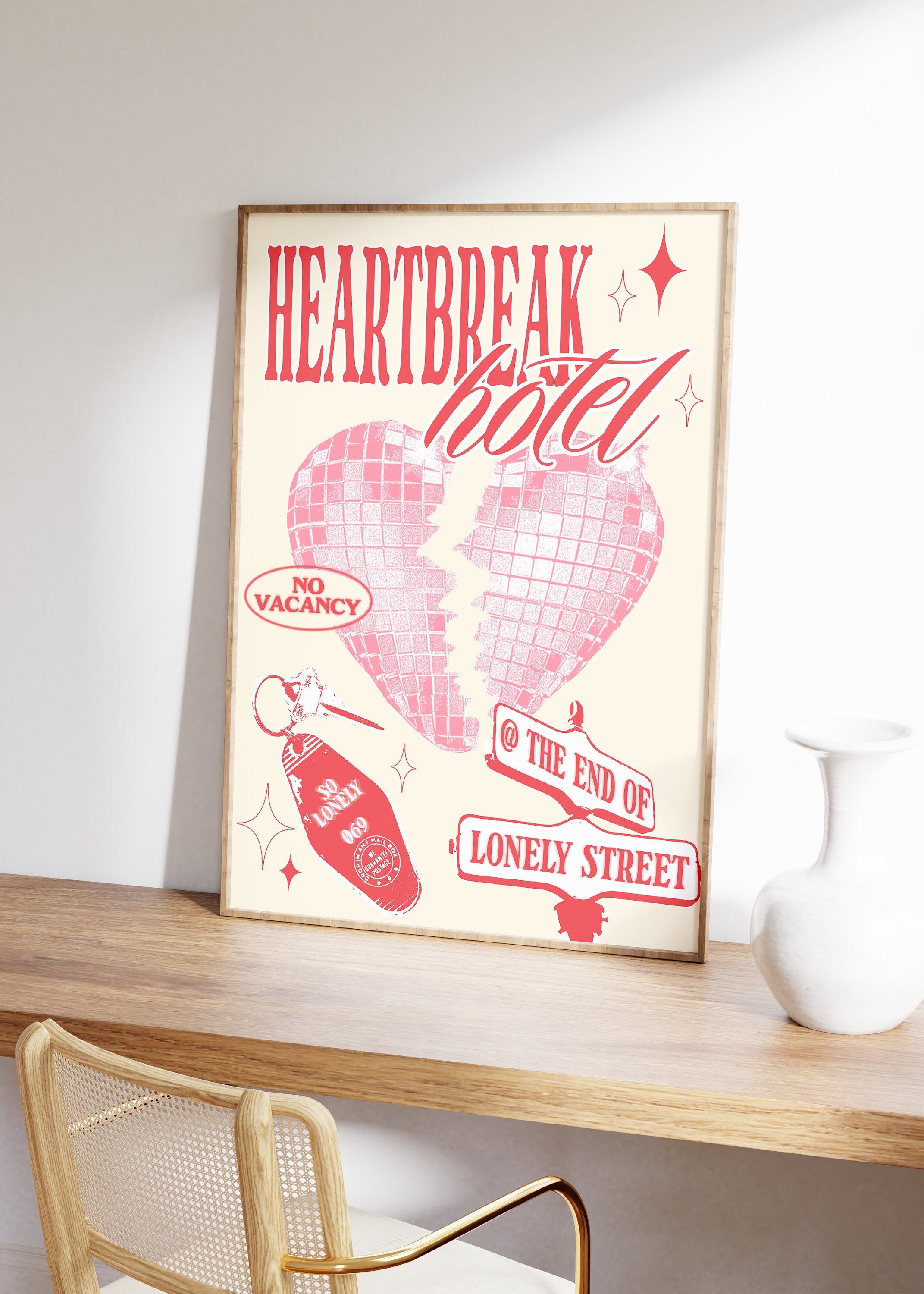 Heartbreak Hotel Quote Wall Print Digital Download Print - Etsy