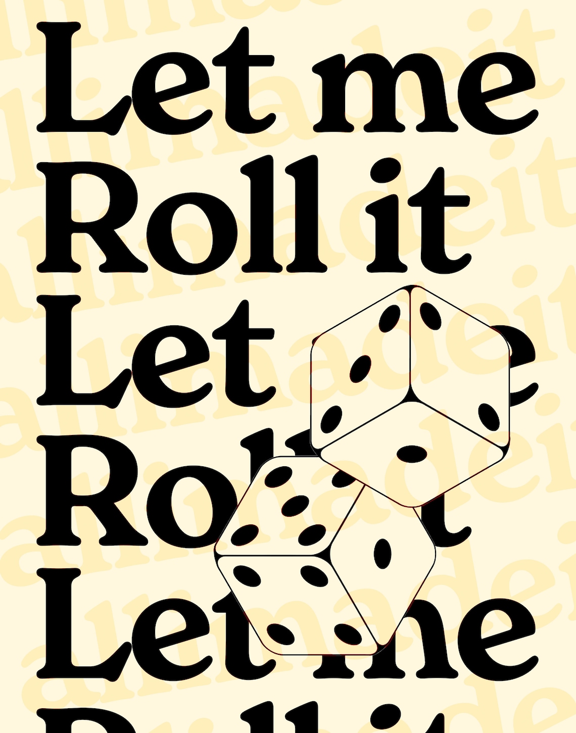 Let Me Roll It Dice Cute Wall Print Digital Download Print - Etsy