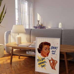 Shh It's for Women Stoner Retro Collage Trendy Art, Wall Art Prints ...