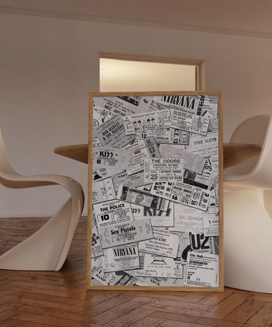 Classic Rock Concert Ticket Stub Cute Wall Print, Digital Download ...