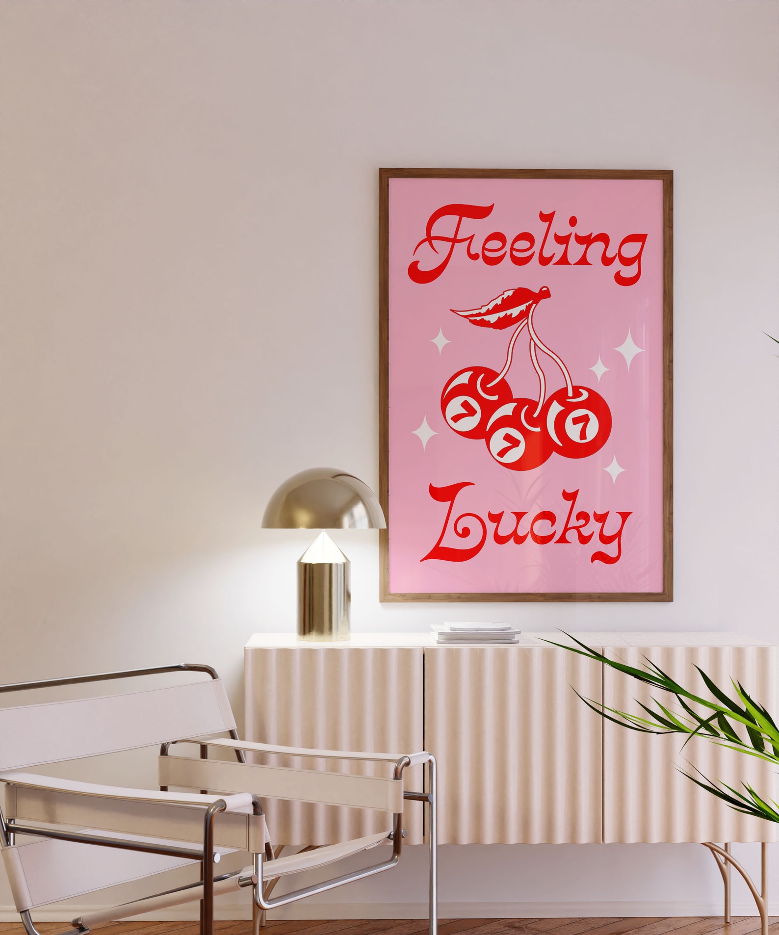 Feeling Lucky Pink 8 Ball Quote Wall Print Digital Download - Etsy