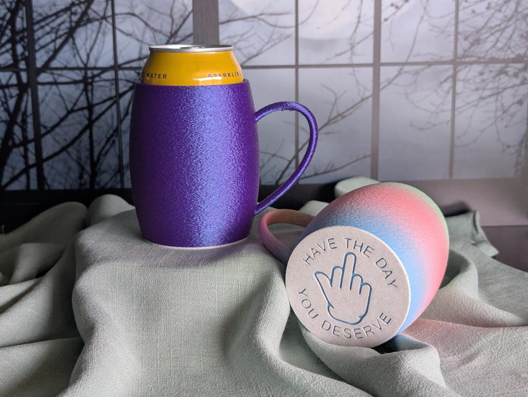 Bottoms Up! 3D Printed Mug Can Holder Funny Gift - Etsy