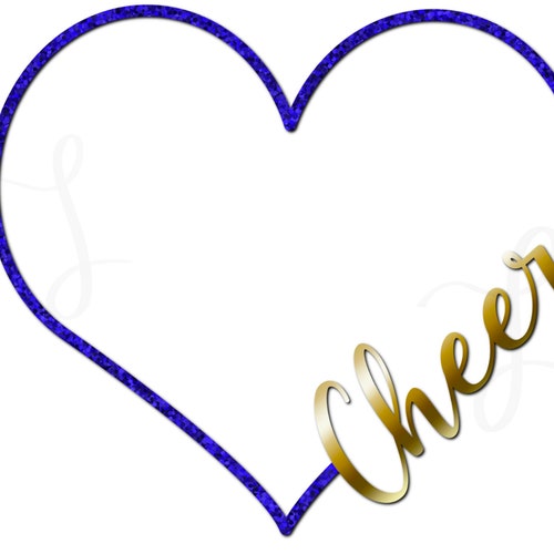 Cheerleading Heartsvg Cut File Cheer SVG - Etsy