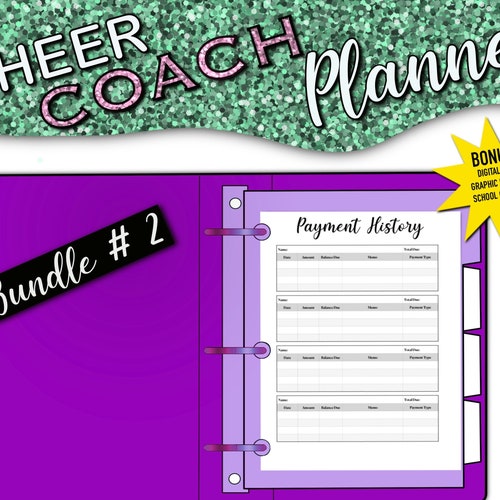 Cheerleading Coach Binder Printable Digital Planning Cheer - Etsy