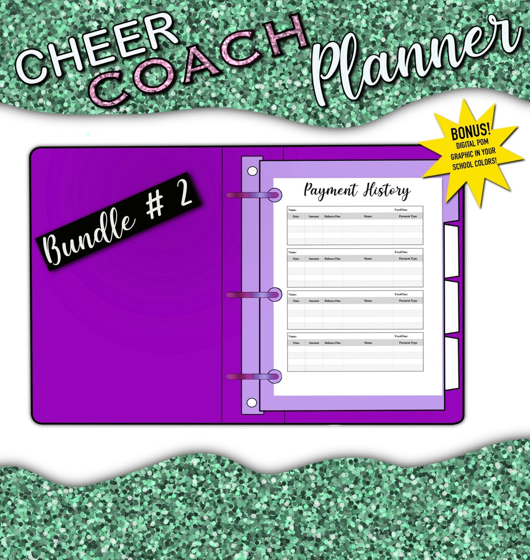 Cheerleading Coach Binder Printable, Digital Planning, Cheer Coach ...