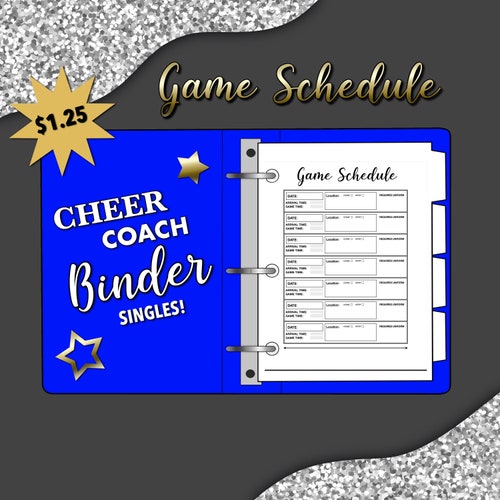 Cheerleader Profile Cheerleading Coach Binder Printable - Etsy