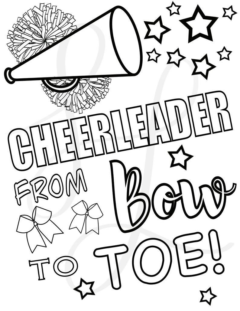 Printable Cheer Megaphone Outline Sketch Coloring Page
