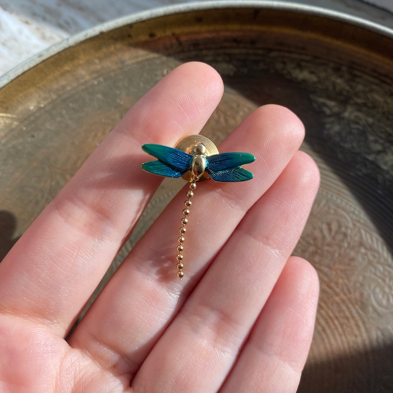 Vintage Avon Gold Tone and Blue Gradient Dragonfly Pin - Etsy