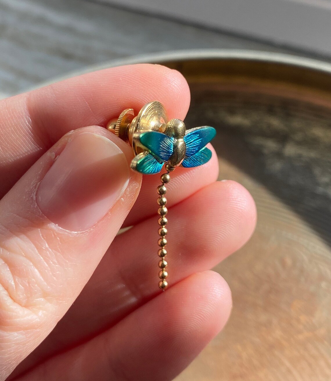 Vintage Avon Gold Tone and Blue Gradient Dragonfly Pin - Etsy